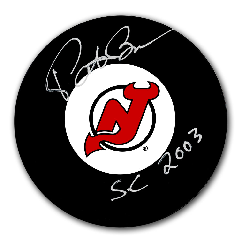 Pat Burns New Jersey Devils 2003 Stanley Cups Autographed Puck