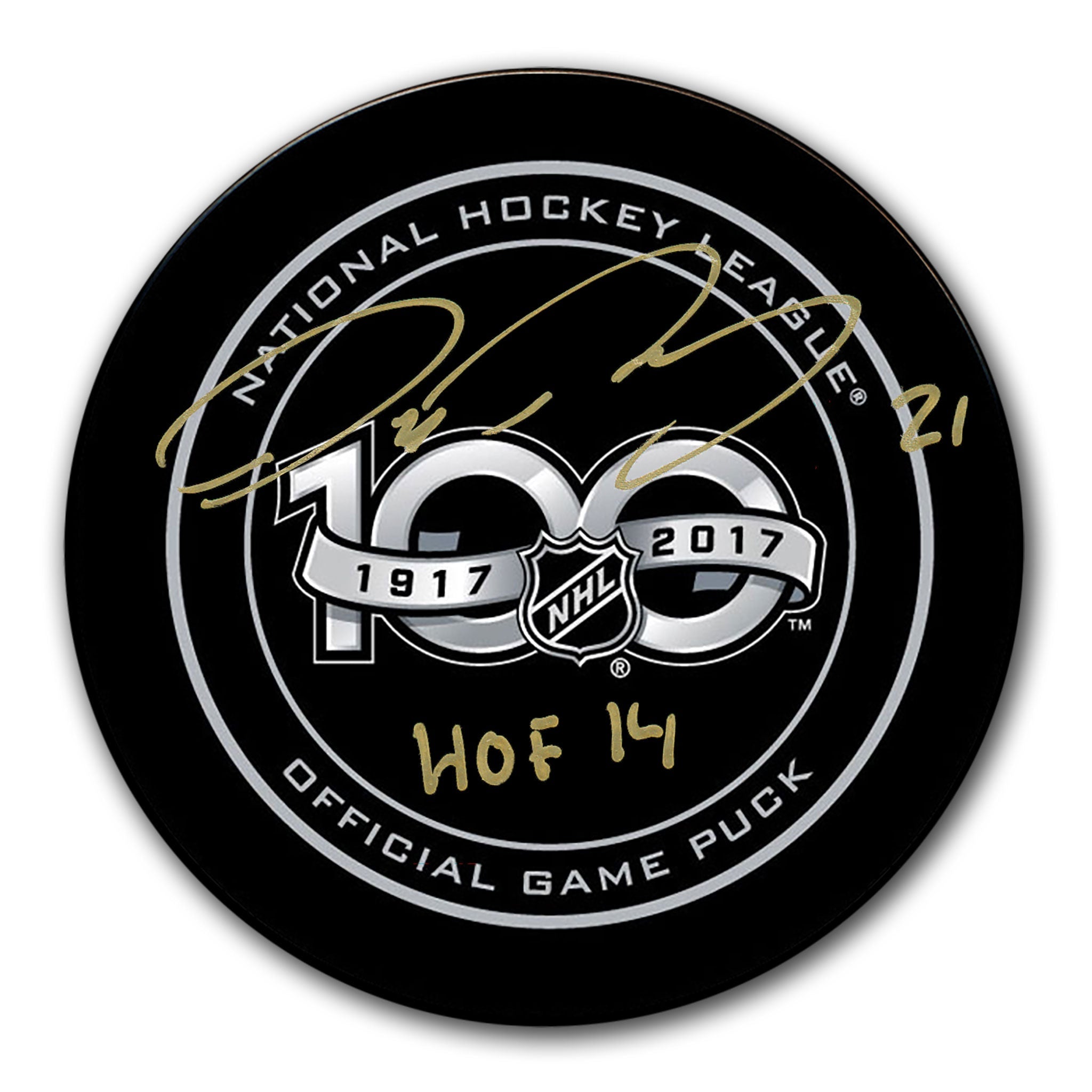 Peter Forsberg NHL Top 100 HOF Autographed Puck