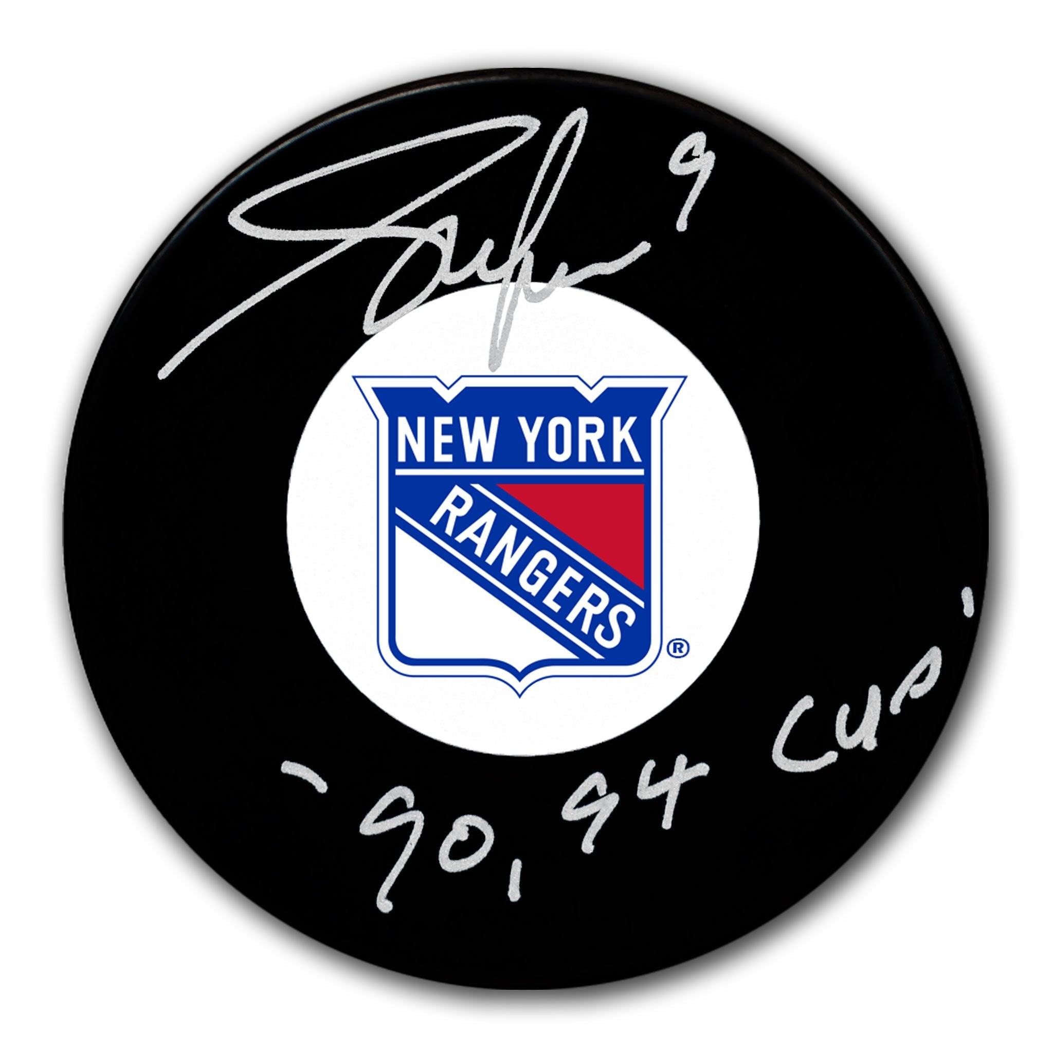 Adam Graves New York Rangers 1994 Stanley Cup Autographed Puck