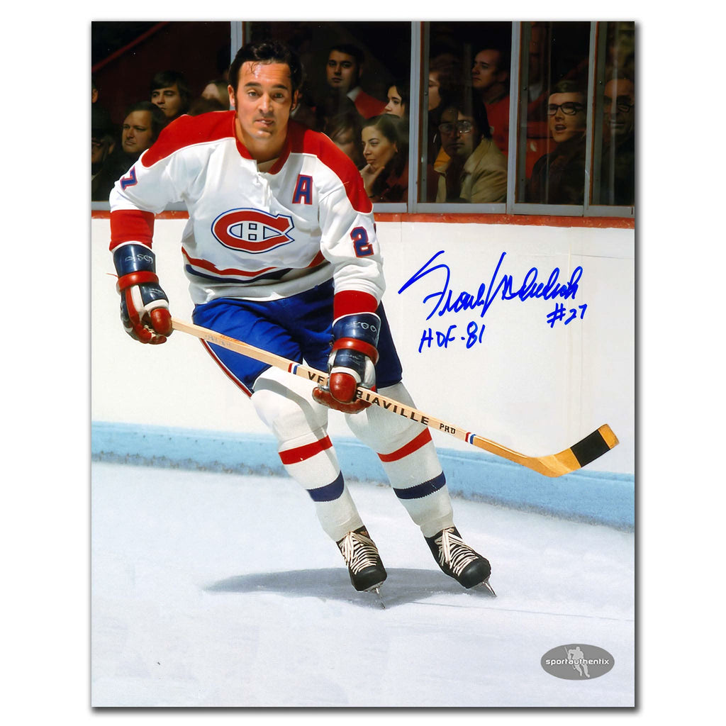 Frank Mahovlich Montreal Canadiens Action Autographed 8x10