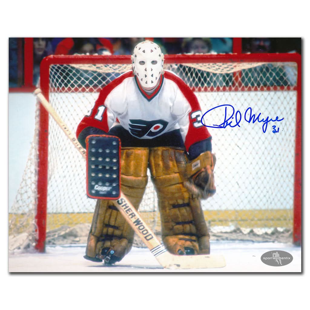 Authentic Phil Myre Philadelphia Flyers BETWEEN THE PIPES Autographed ...