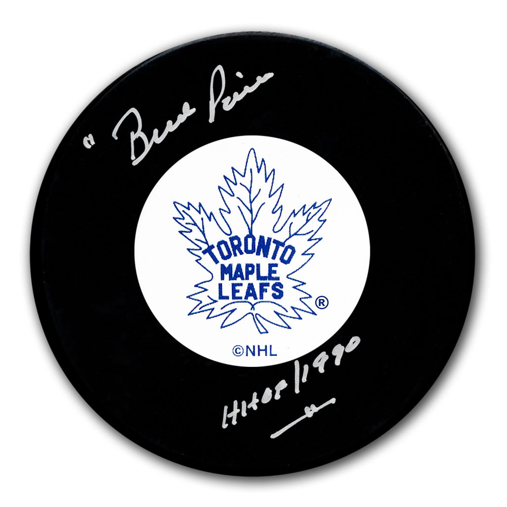 Bud Poile Toronto Maple Leafs HOF Original 6 Autographed Puck