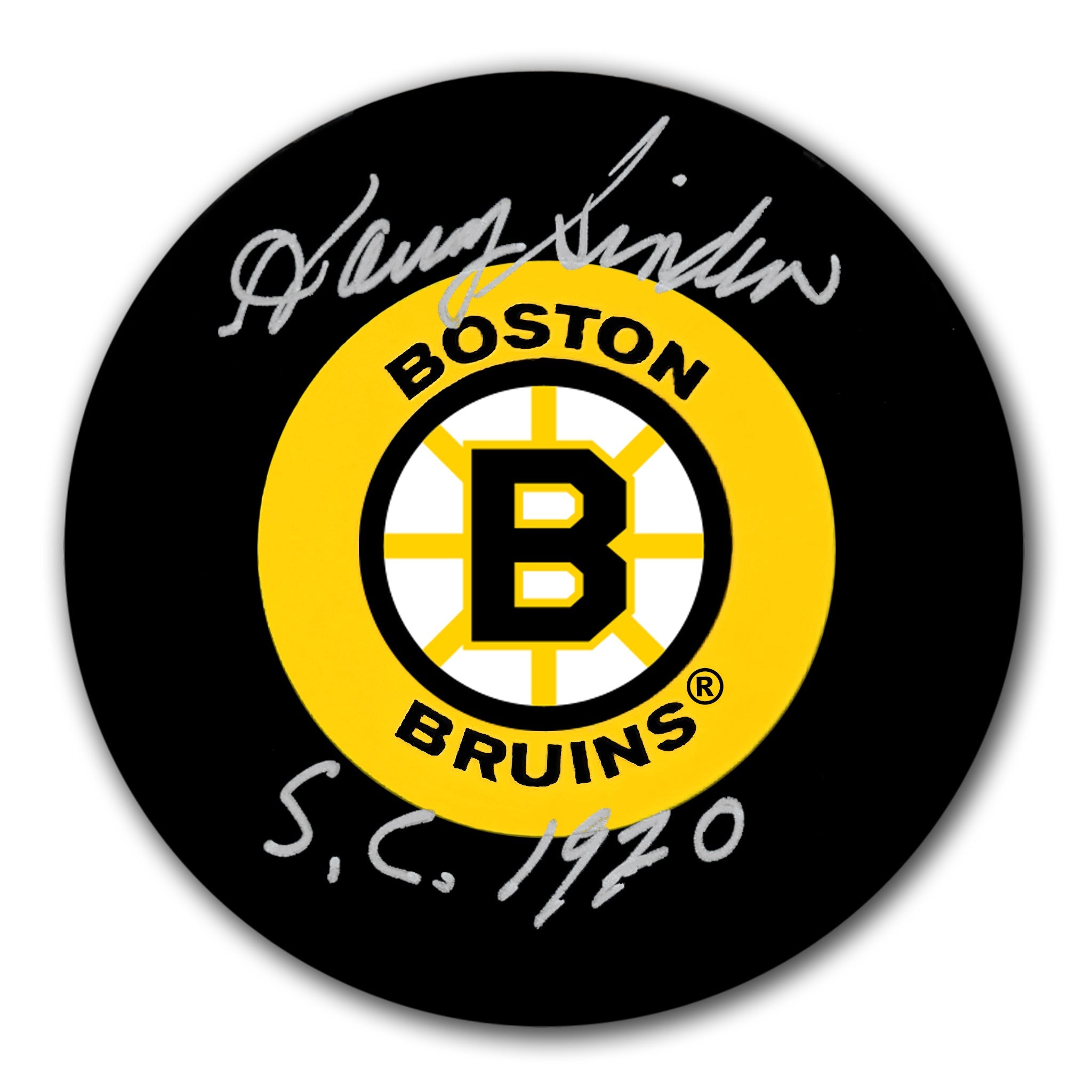 Harry Sinden Boston Bruins 1970 Stanley Cup Autographed Puck
