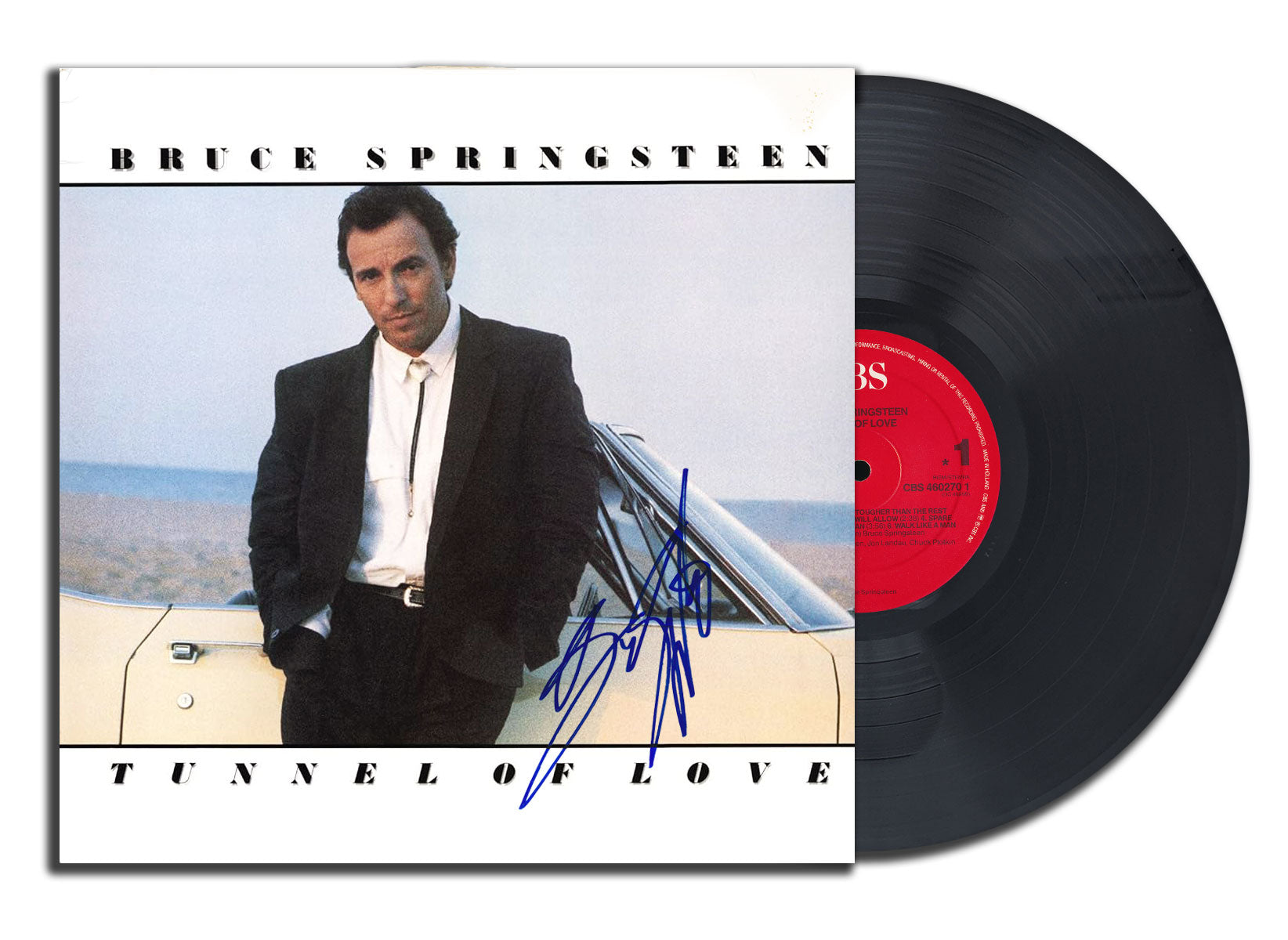 Bruce Springsteen Signed TUNNEL OF LOVE Autographed Vinyl Album LP ACOA ...